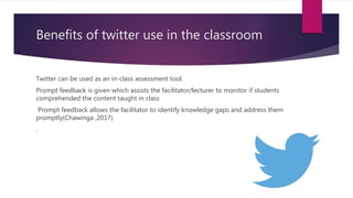 Twitter as a teaching and learning tool in | PPT