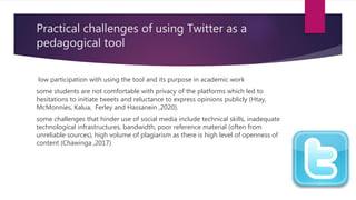 Twitter as a teaching and learning tool in | PPT