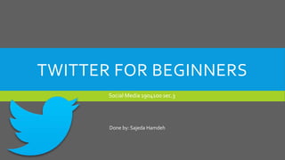 Twitter for beginners | PPTX