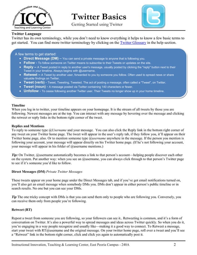 Twitter basics | PDF
