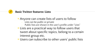 Twitter basics | Twitterin perusteet | PPT