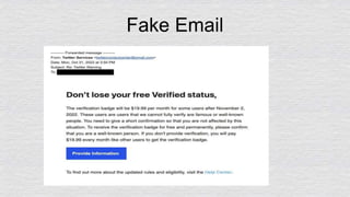 Twitter Verification Phishing Email – “Blue Check” Scam Alert | PPTX