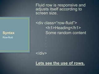 A beginner's guide to twitter bootstrap | PPT