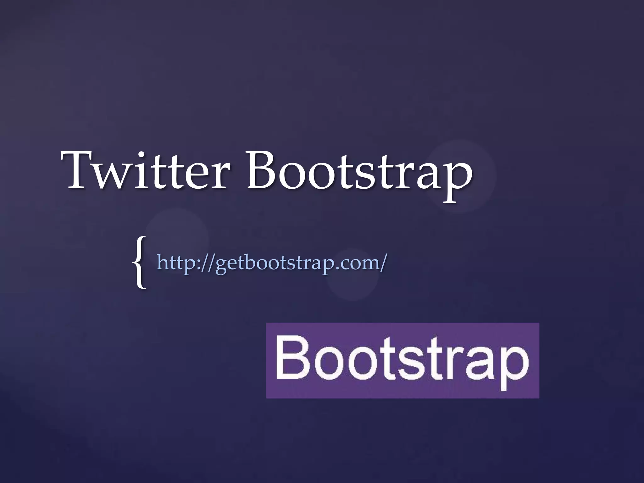 Twitter bootstrap | PPT