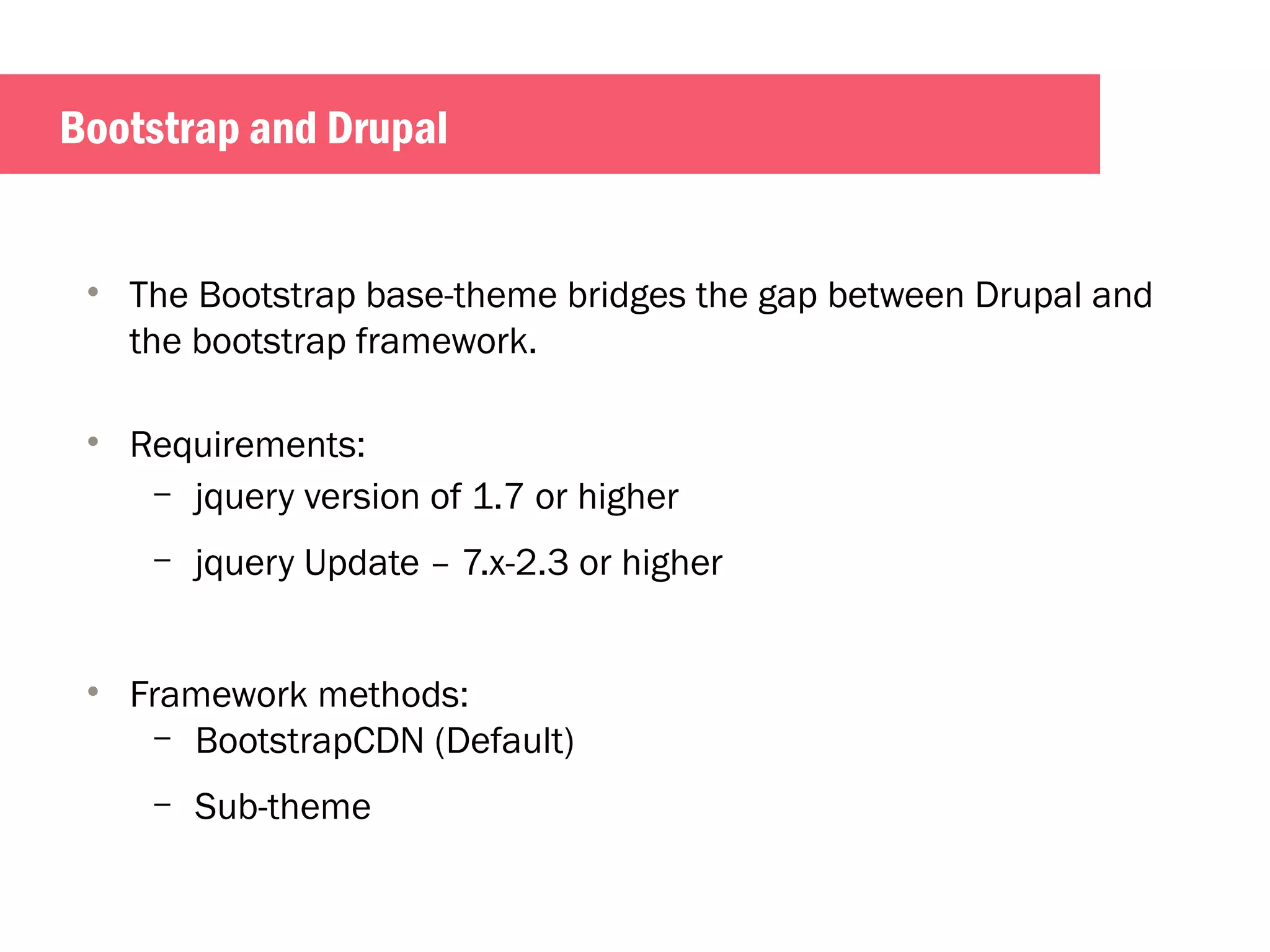 Twitter bootstrap and Drupal | PPT