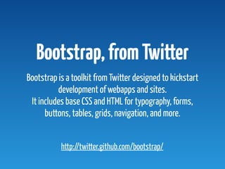 Twitter bootstrap on rails | PPT