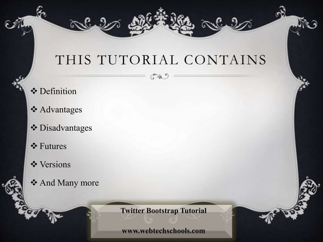 Twitter bootstrap tutorial | PPT