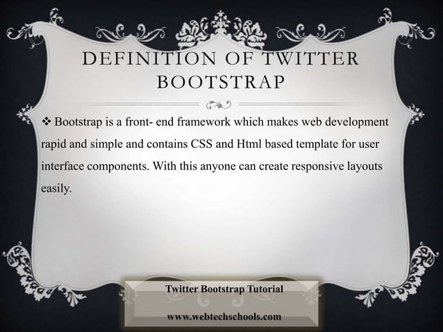 Twitter bootstrap tutorial | PPT