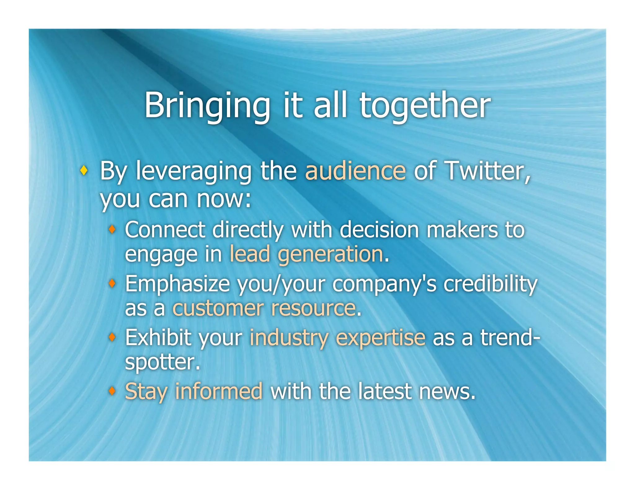 Tweeting For Business 101 | PPT