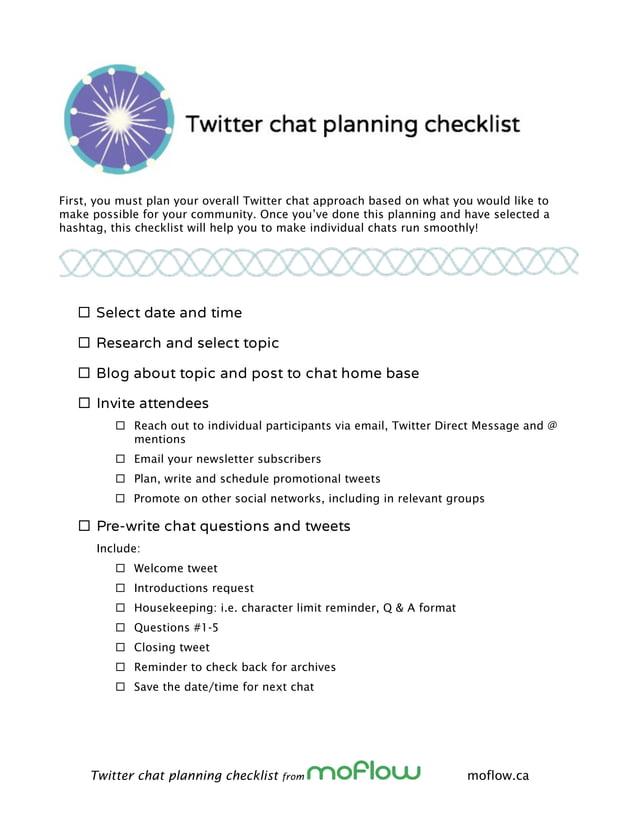 Twitter chat planning checklist | PDF | Social Networking | Internet