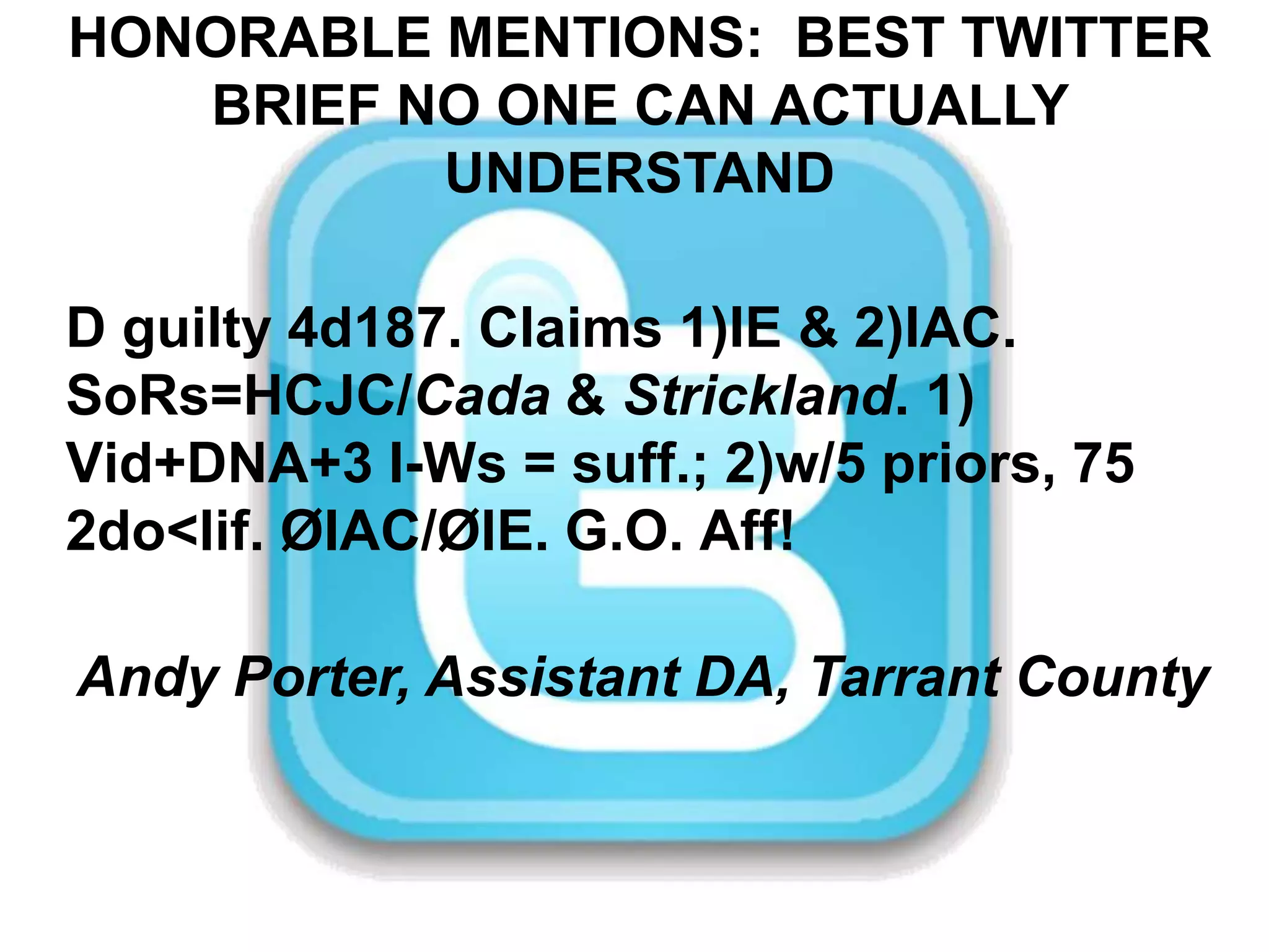 Twitter Brief Competition Winners | PPT