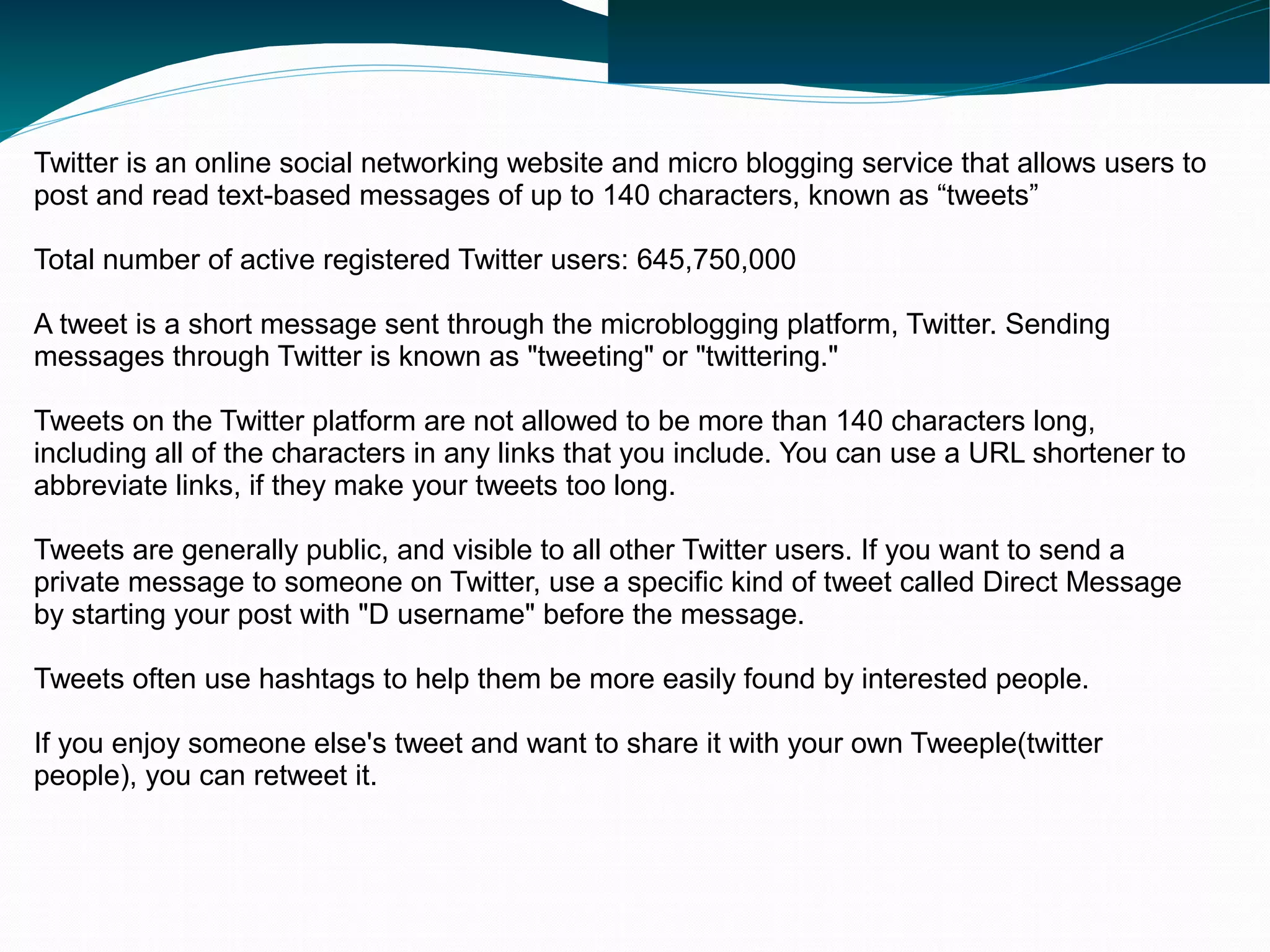 Twitter conventions | PPT