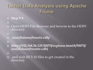 Twitter data analysis using apache flume | PPTX | Computing | Technology & Computing