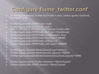 Twitter data analysis using apache flume | PPT