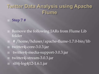 Twitter data analysis using apache flume | PPT