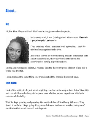 q1 Twitter Disability & Chronic Illness Hashtags | PDF