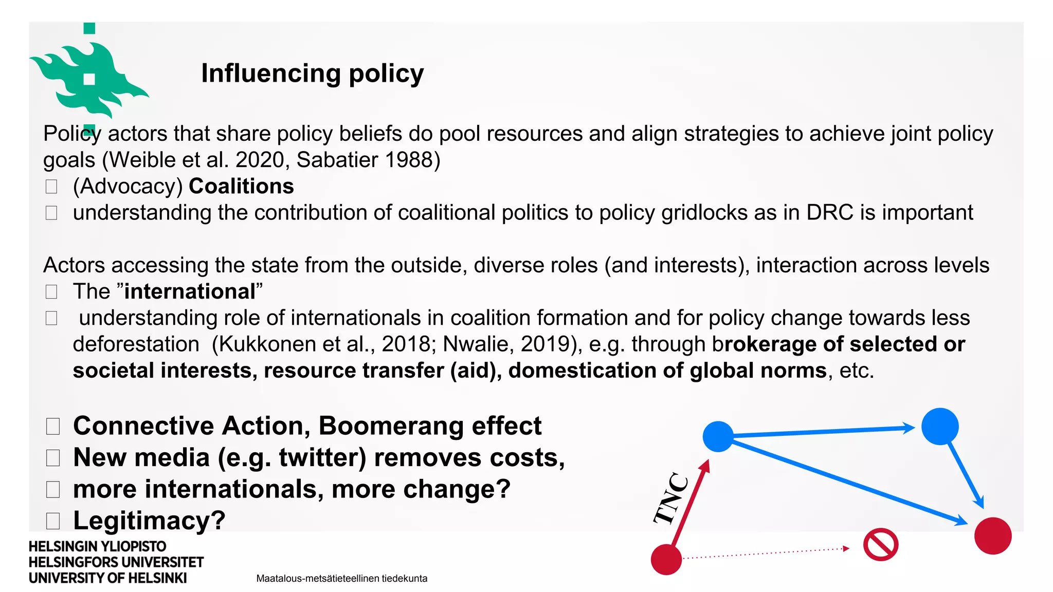 Discourse coalitions and deforestation politics in DRC: a twitter ...