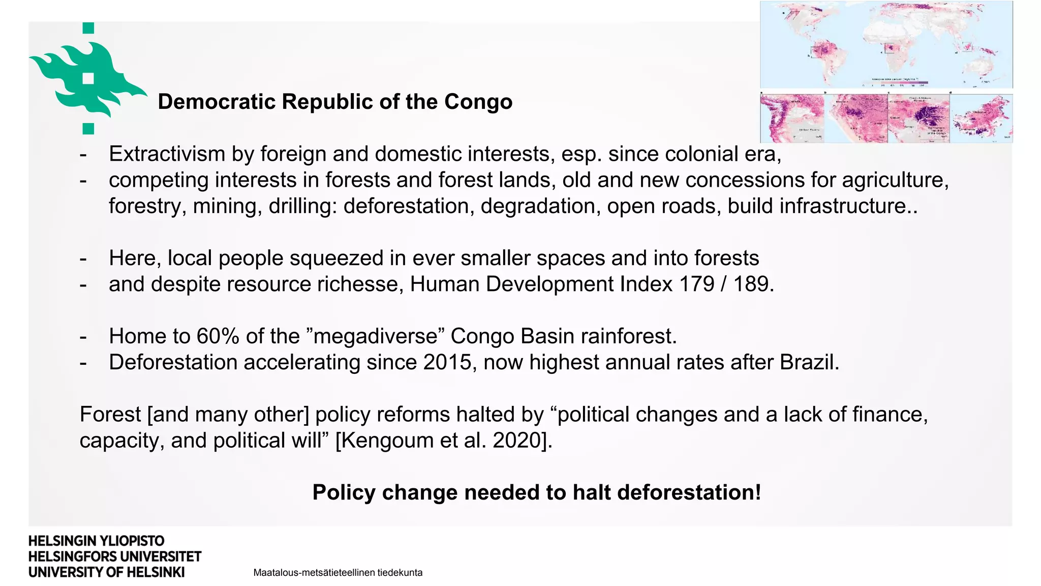 Discourse coalitions and deforestation politics in DRC: a twitter ...