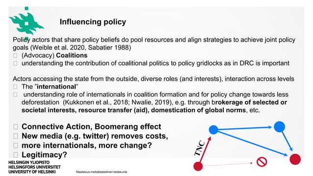 Discourse coalitions and deforestation politics in DRC: a twitter ...