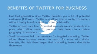 Twitter for business | PPT