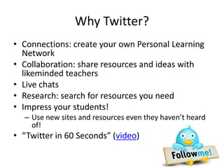 Twitter for Professional Development | PPTX