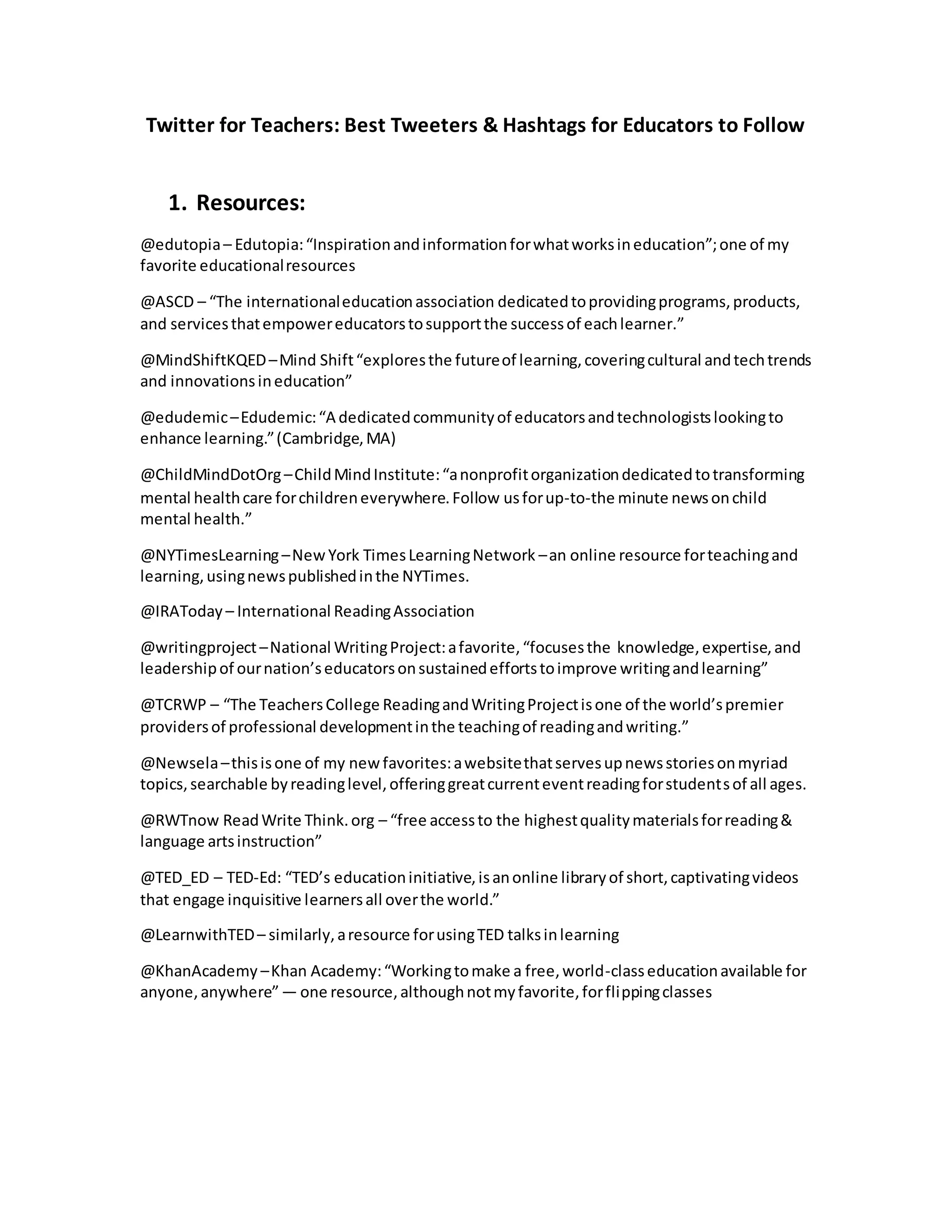 Twitter for teachers | PDF