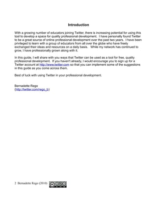Twitter for teachers a professional development tool | PDF