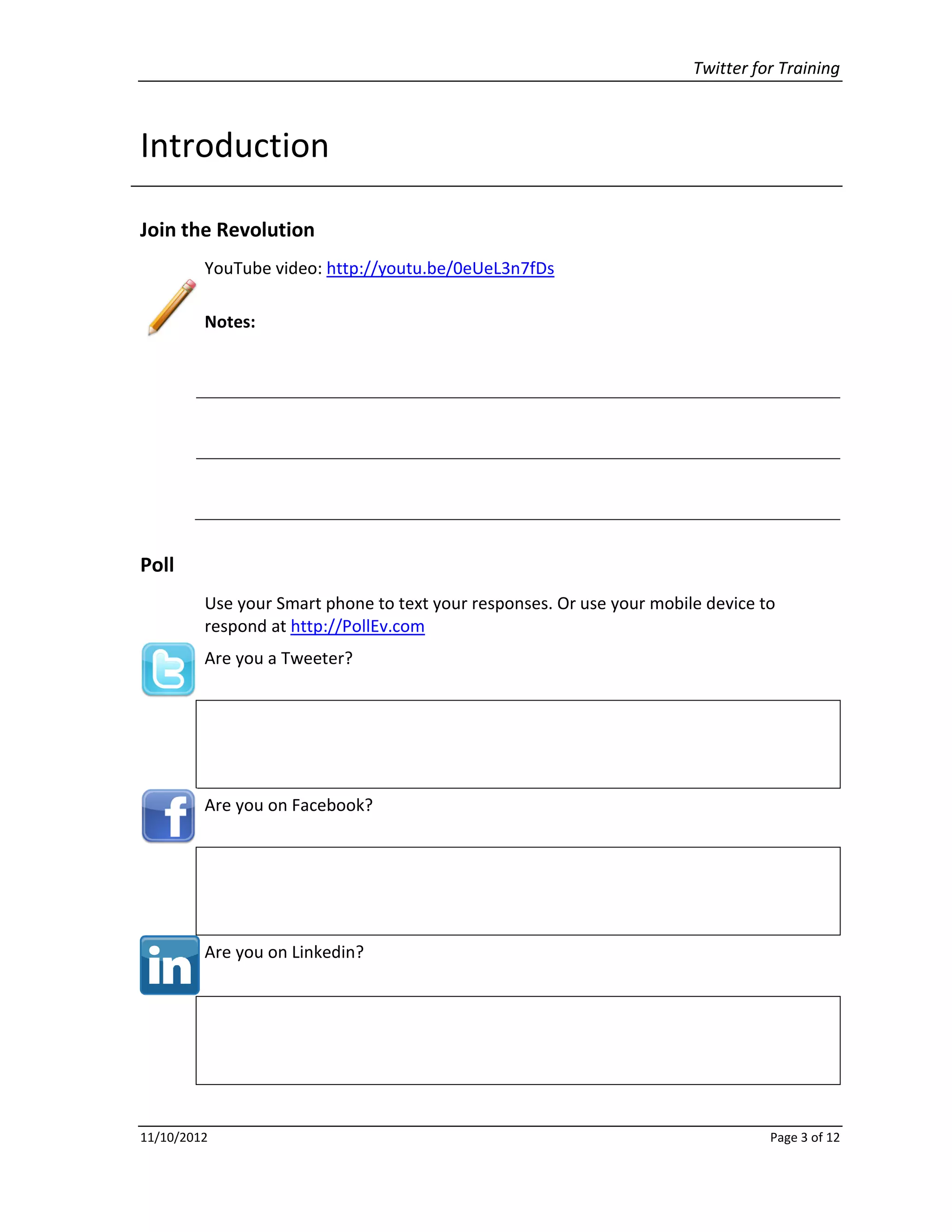 Twitter for Training Handout | PDF