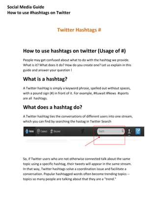 Twitter guide outline | PDF