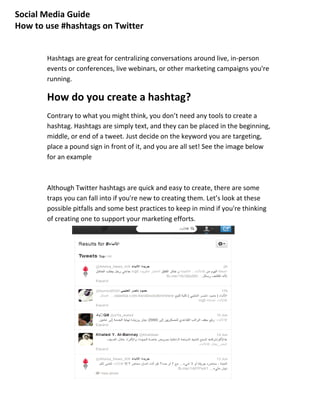 Twitter guide outline | PDF