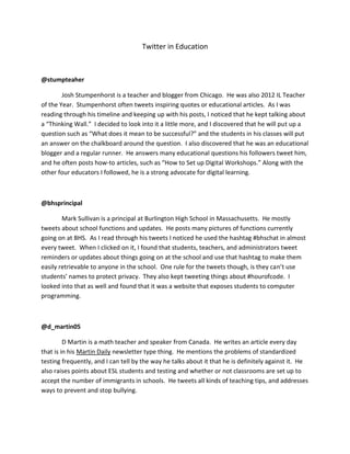 Twitter in education | PDF | Educational Assessment | Education