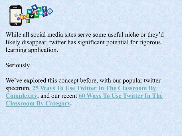 10 Reasons Twitter works in the Classroom | PPTX