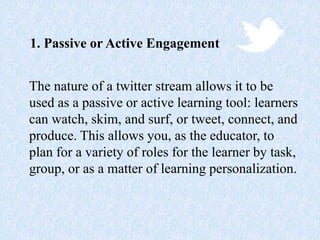 10 Reasons Twitter works in the Classroom | PPTX