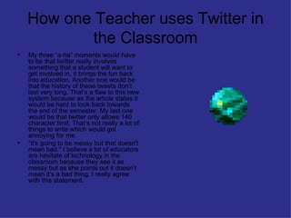 Twitter In The Classroom | PPT
