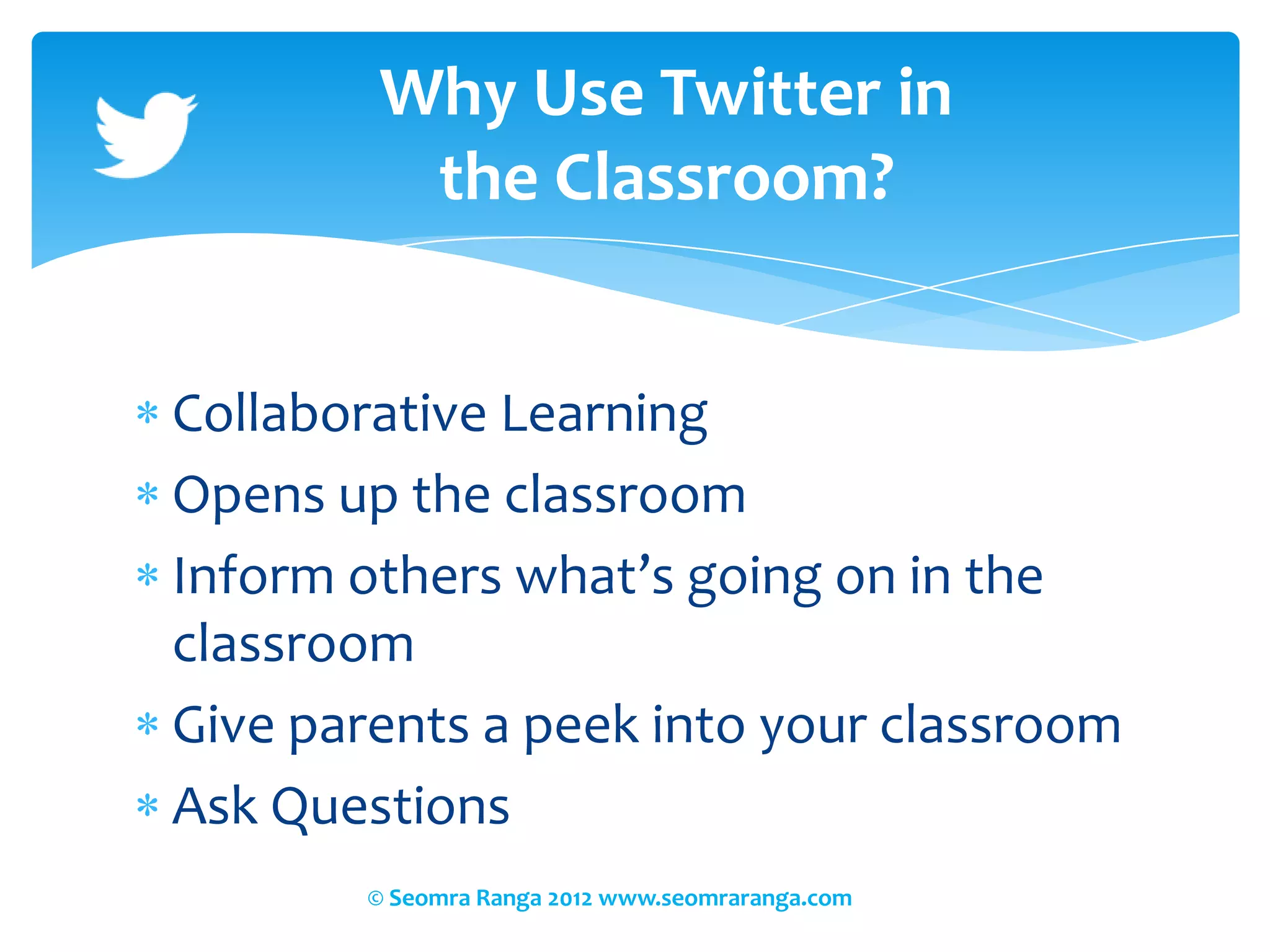 Twitter in the classroom | PPT