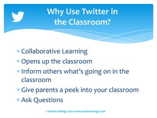 Twitter in the classroom | PPTX | Social Networking | Internet