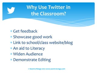 Twitter in the classroom | PPTX | Social Networking | Internet