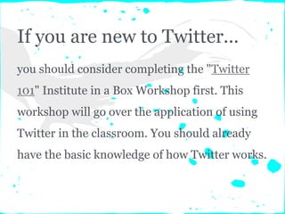 Twitter in the classroom | PPTX