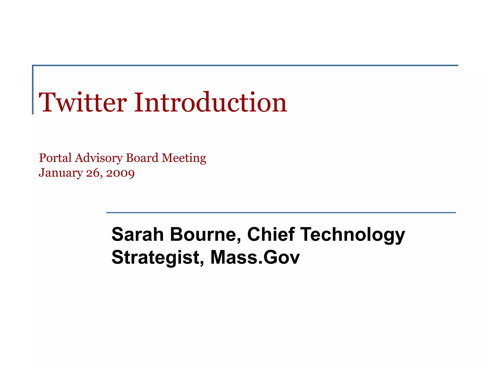 Twitter Introduction | PPT