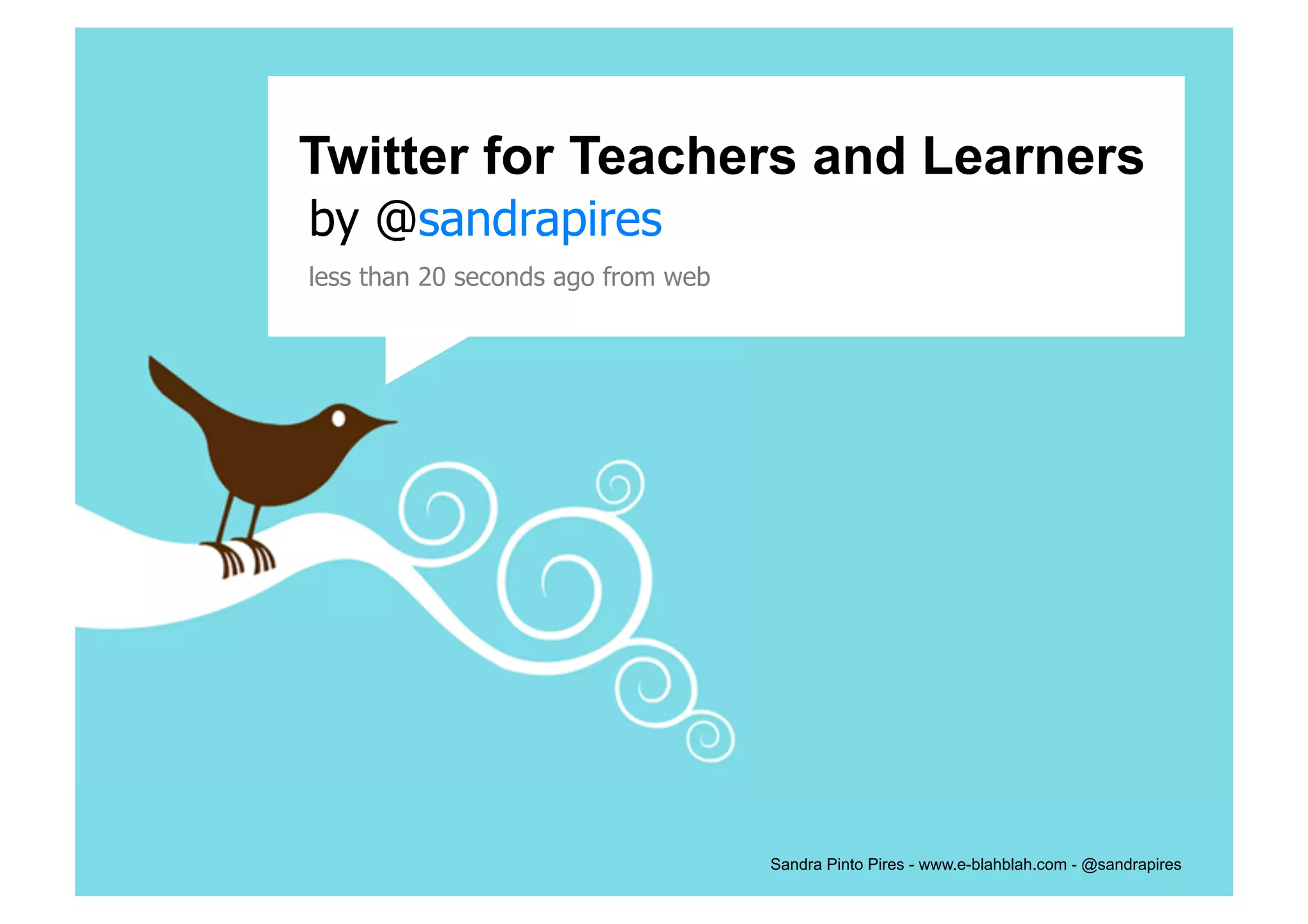 Twitter for Teachers and Learners | PPT