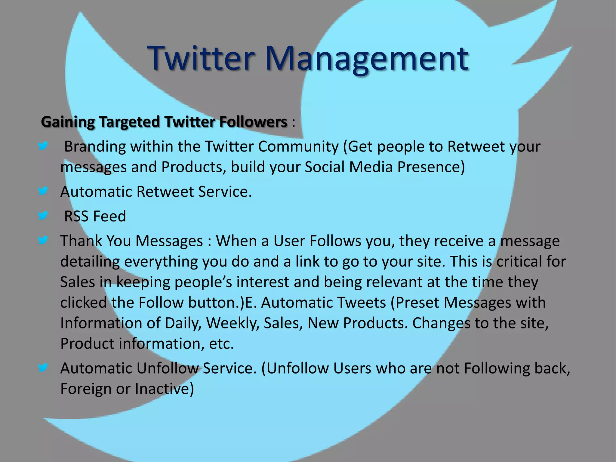 Twitter management | PPTX