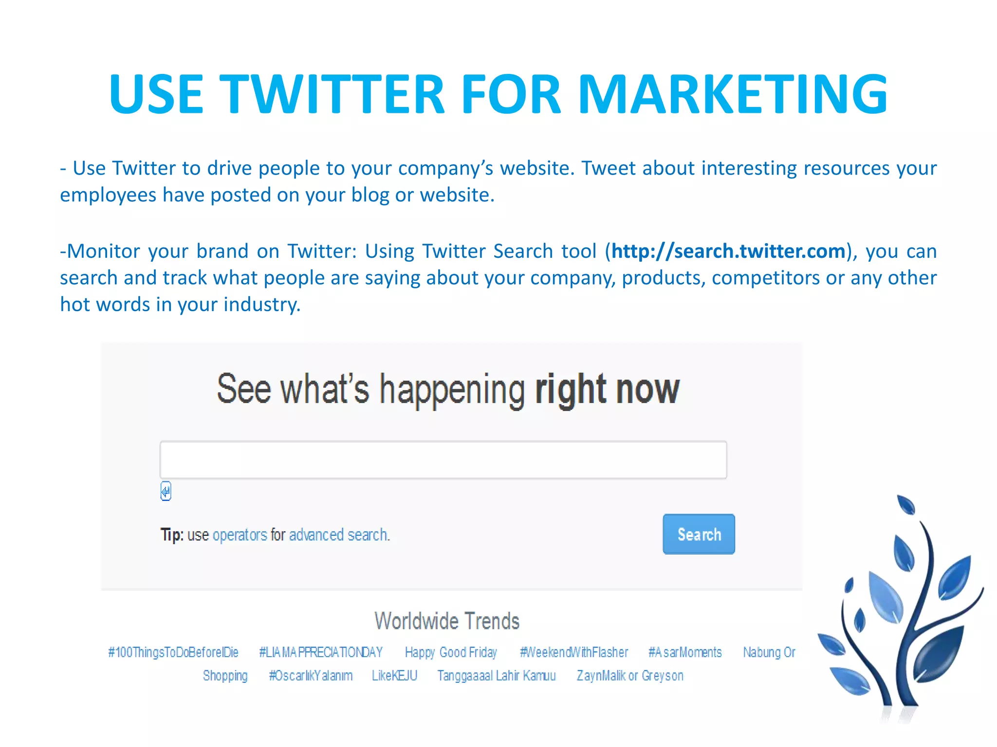 Introduction to twitter marketing - presentation | PPTX