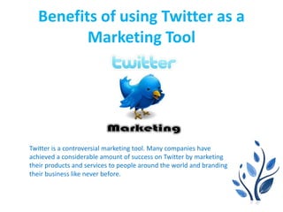 Introduction to twitter marketing - presentation | PPTX
