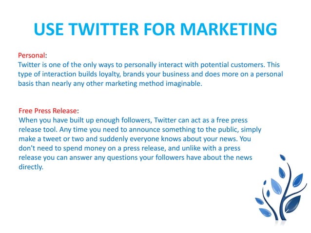 Introduction to twitter marketing - presentation | PPTX | Social ...