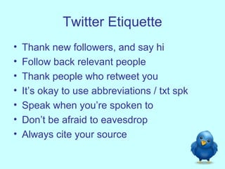 Beginner's guide to Twitter | PPT