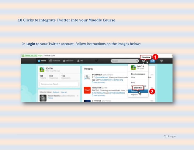 Twitter on Moodle | PDF