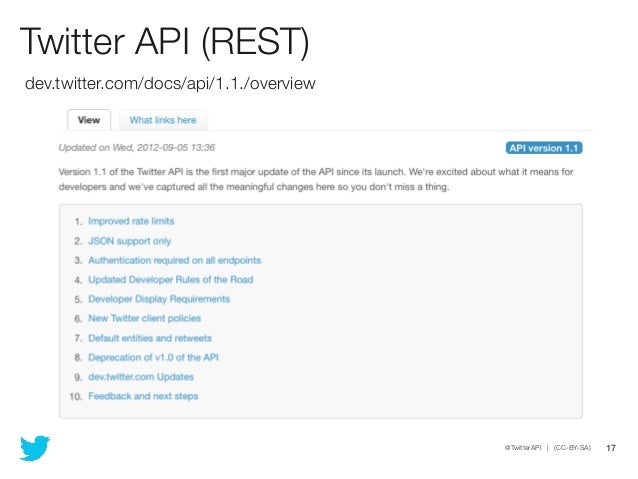 Twitter API (streaming) dev.twitter.com/docs/streaming-apis @TwitterA…