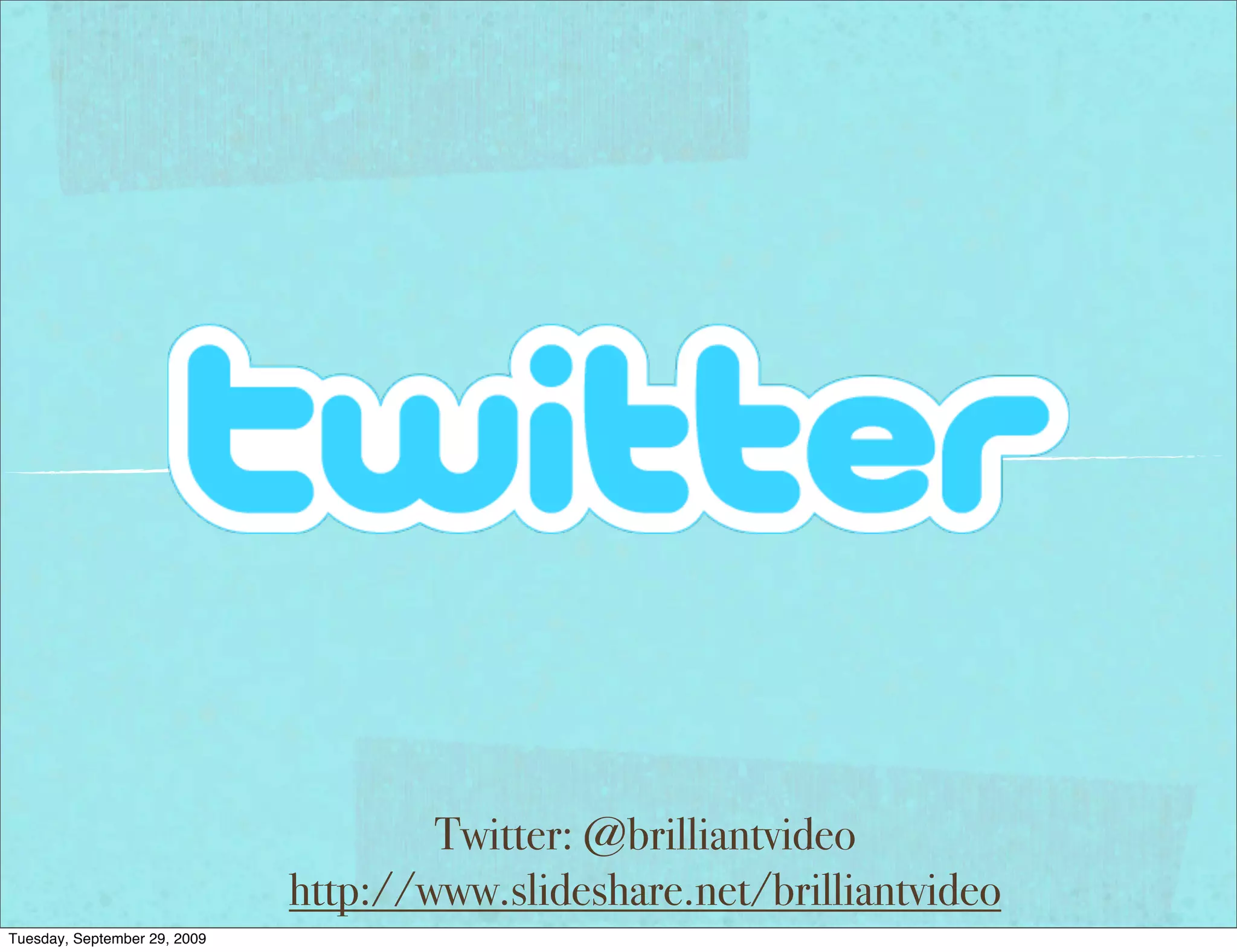Twitter Presentation | PDF | Internet for Beginners | Internet