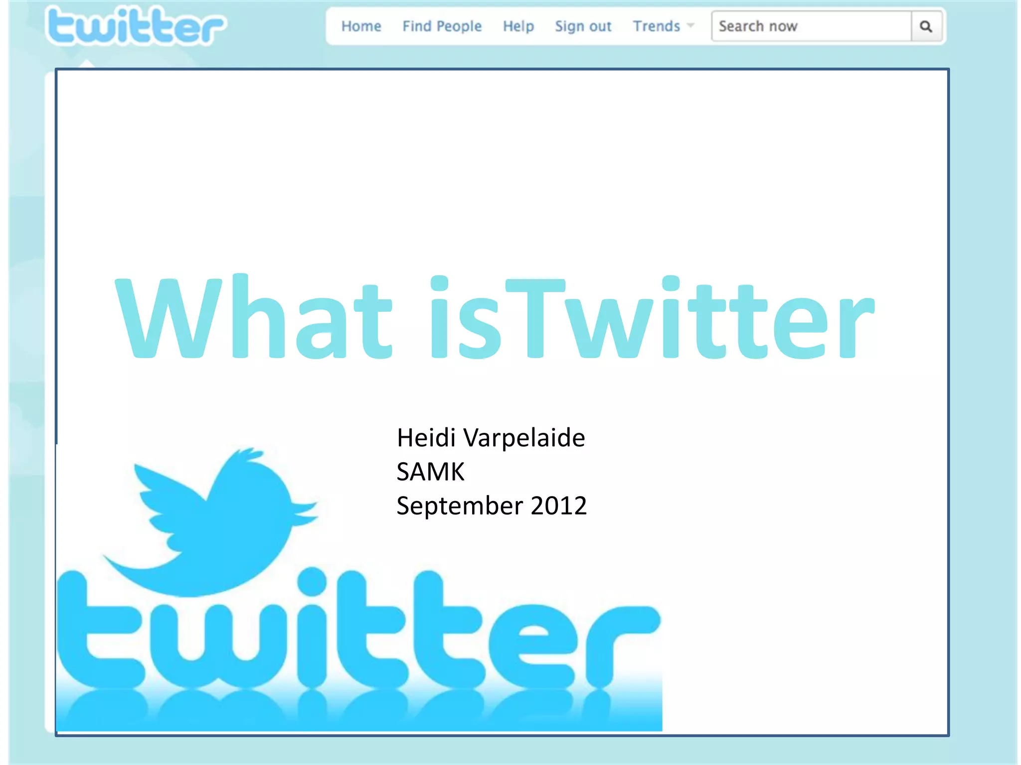 Twitter presentation | PDF