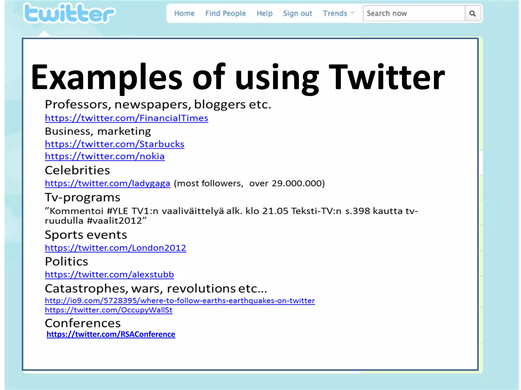 Twitter presentation | PDF